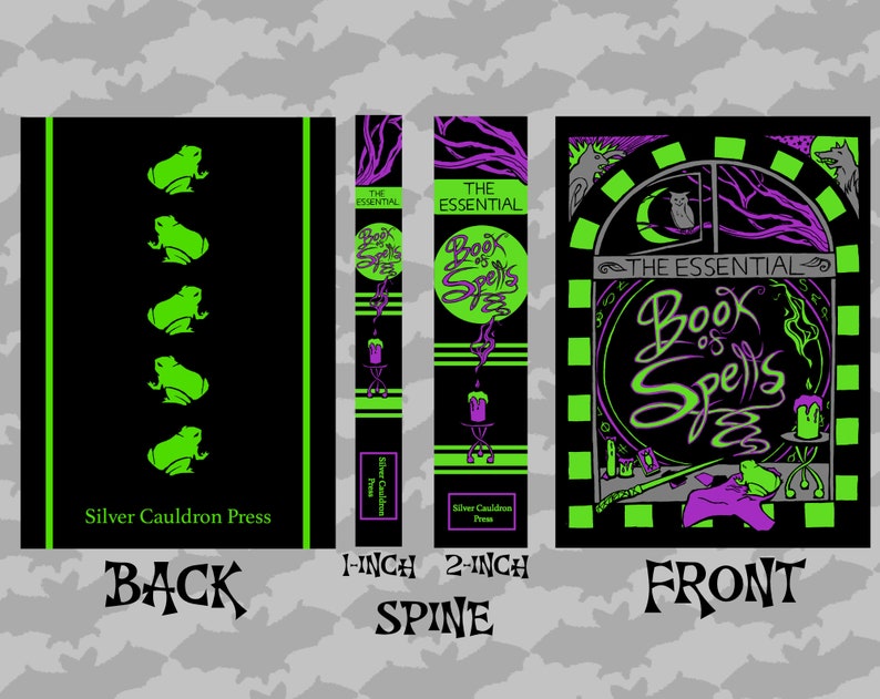 Printable Spellbook Cover, the Essential Book of Spells, Halloween ...