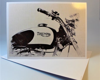 Triumph Motorcycle Birthday Card - Etsy UK