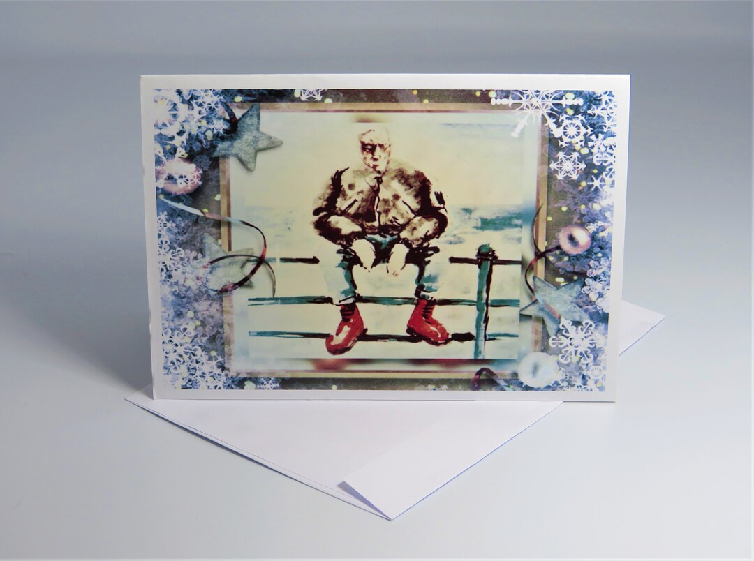 Skinhead Christmas Card With Envelope - Etsy