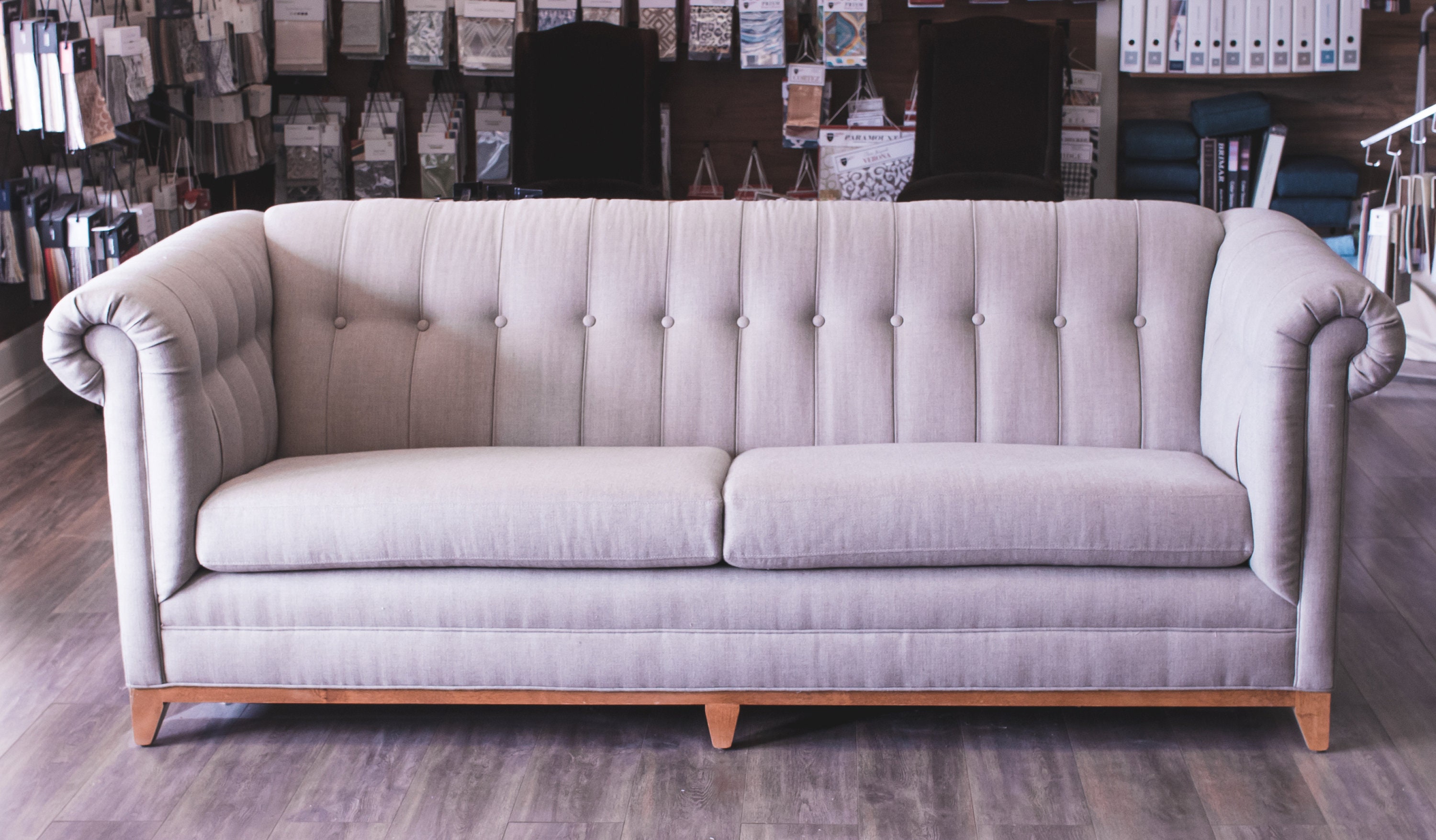 Chesterfield Style Sofa With Bleach Cleanable Fabric - Etsy