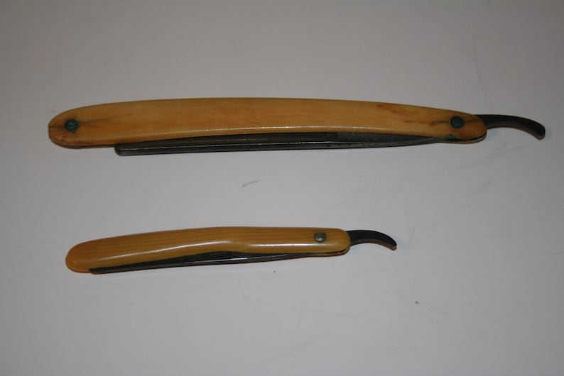 Vintage Set of Two Straight Blade Razor Made in Germany - Etsy