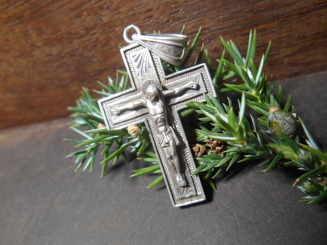 Beautiful Vintage Sterling Silver Cross, Jesus Christ Crucifix. - Etsy