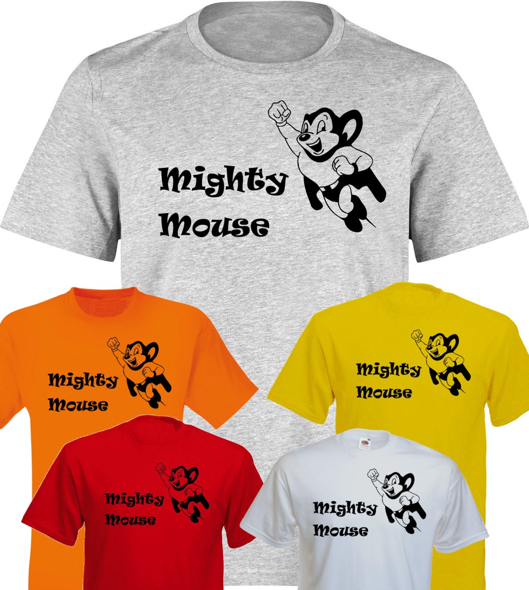 Men's Cartoon T-shirt, MIGHTY MOUSE... SUPER Mouse/ Cotton Tee/gift ...