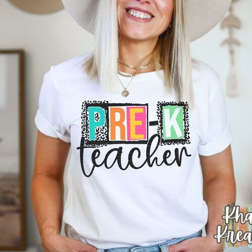 Pre-k Teacher SVG PNG DXF Cut Files Back to School Shirt - Etsy