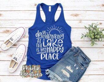 Day Drinking at the Lake is My Happy Place SVG, Day Drinking Svg, Lake ...
