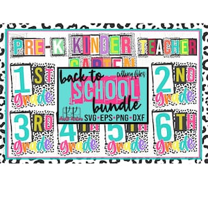 Back to School, School Bundle, Pre-k to 6th Grade, First Day of School ...