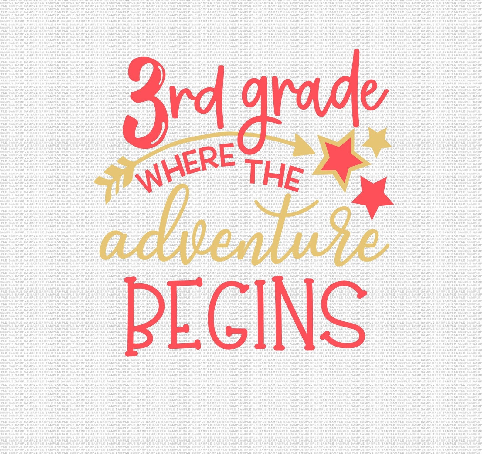 3rd Grade Where the Adventure Begins Svg 3rd Grade Svg Back to - Etsy