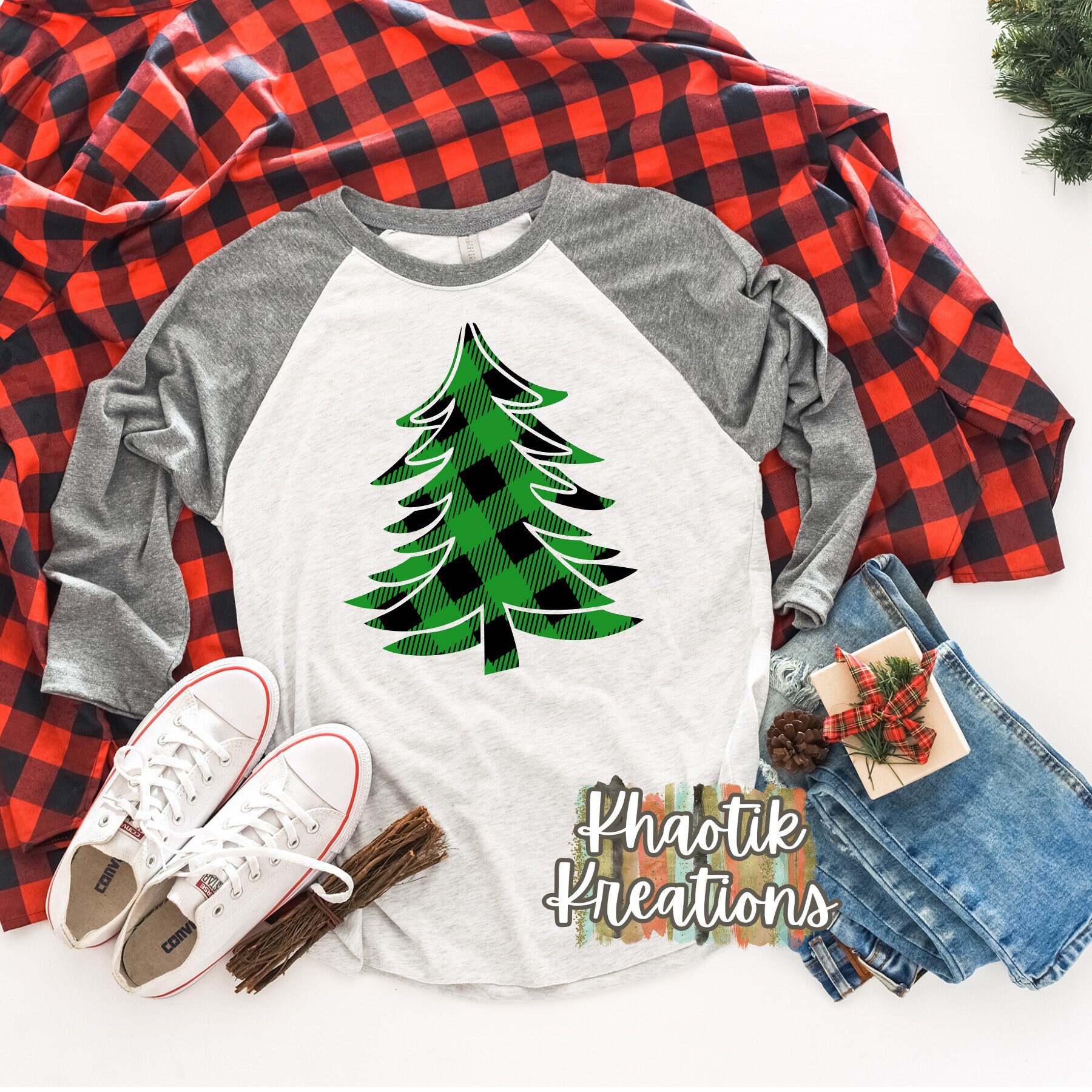 Buffalo Plaid Christmas Tree Svg Christmas Svg Cuttable | Etsy