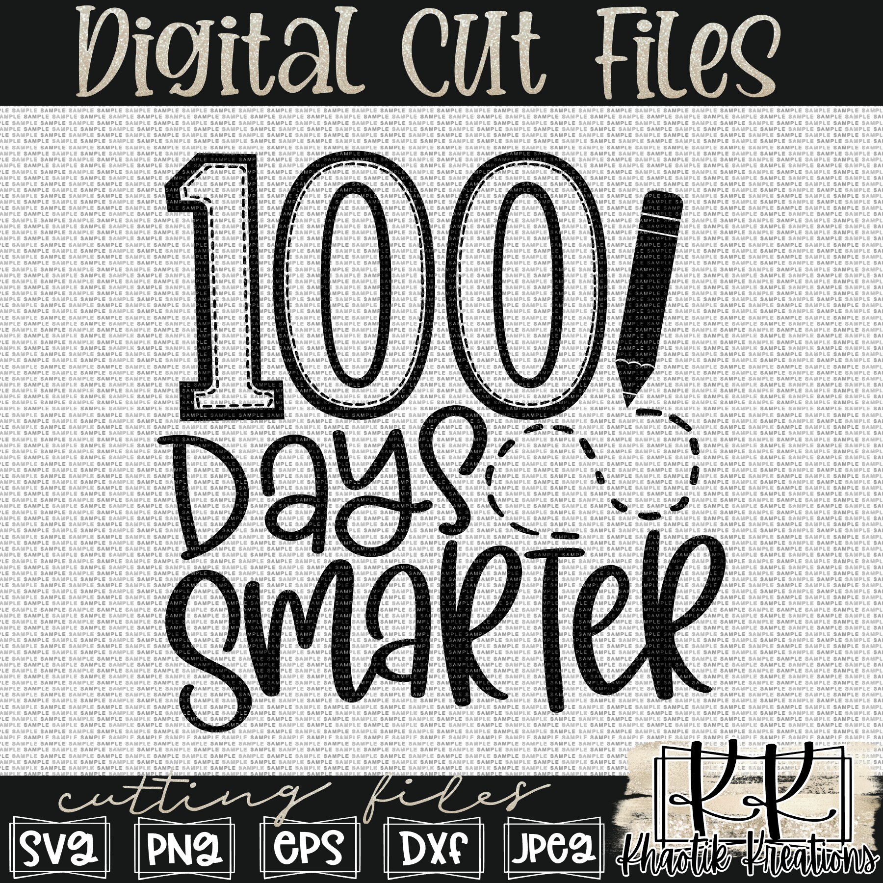 100 Days Smarter Svg 100 Days of School Svg 100 Days School | Etsy
