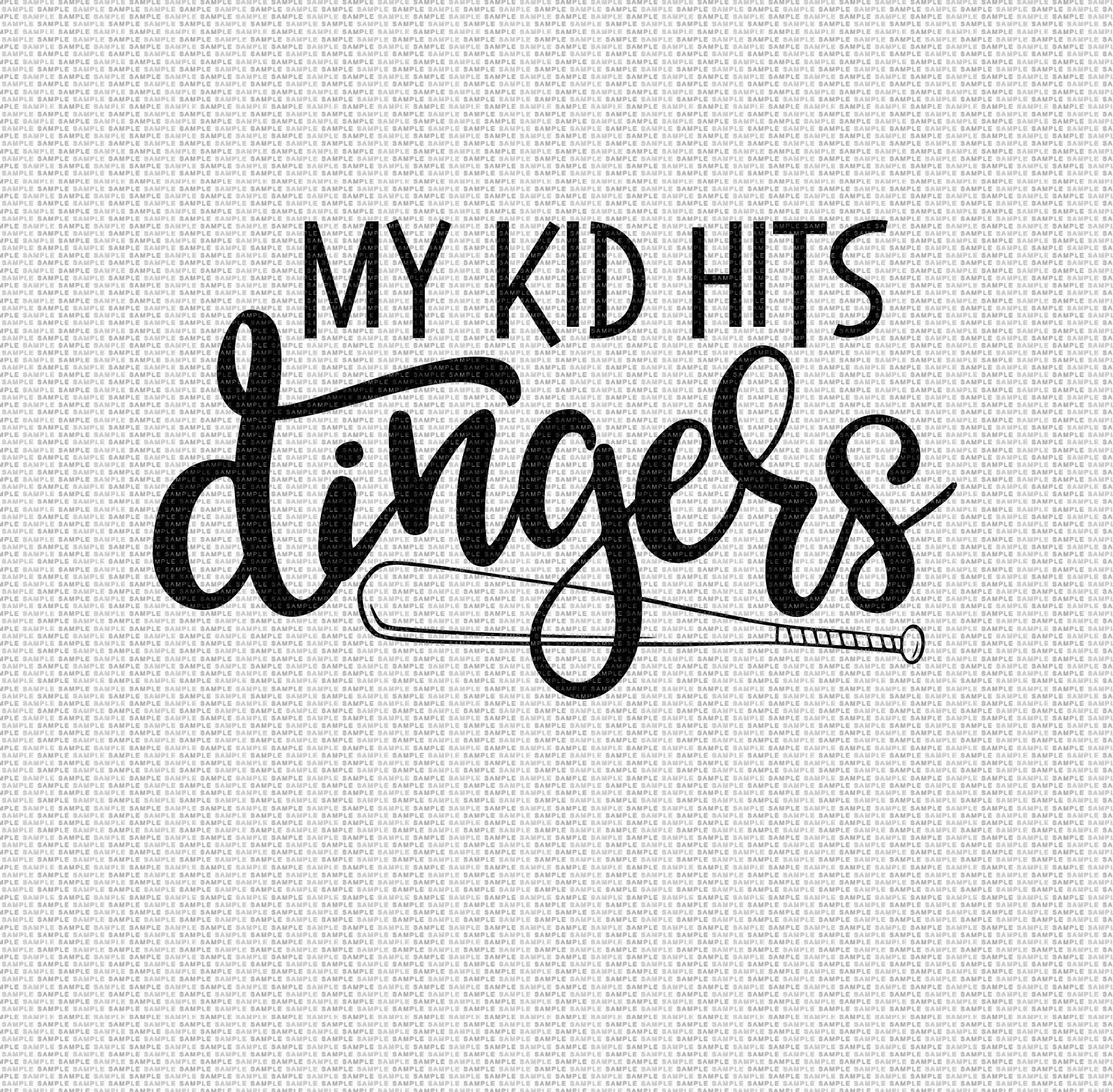 My Kid Hits Dingers Baseball Svg Svg Dingers Svg Baseball | Etsy