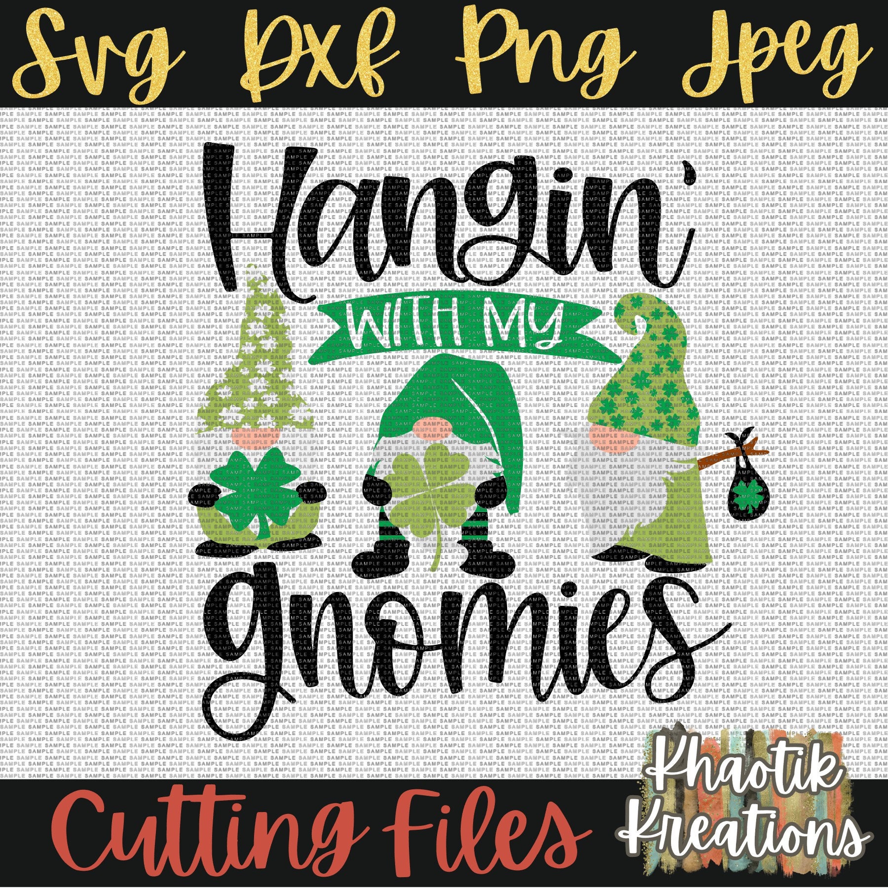 Hangin With My Gnomies Svg, St Patricks Svg, Gnome Svg, Gnome Clipart ...
