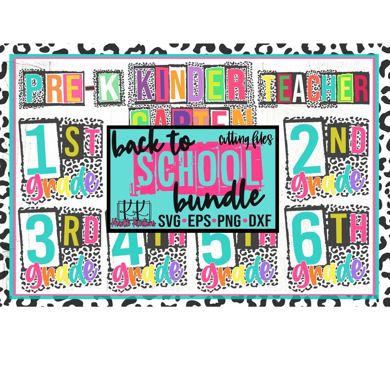 Back to School School Bundle Pre-k to 6th Grade First Day - Etsy