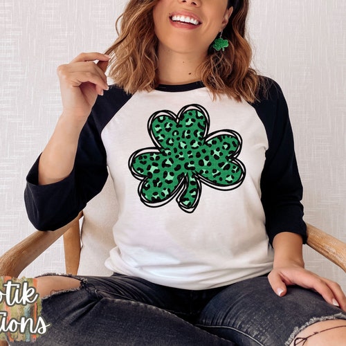 Leopard Shamrock Svg St Patricks Day Svg Cuttable Leopard - Etsy