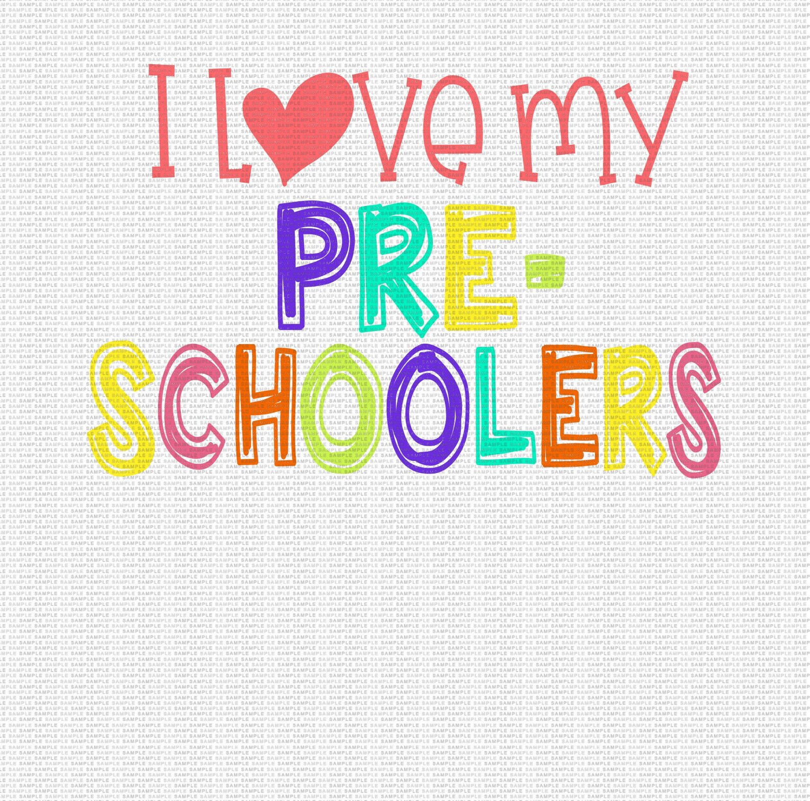 I Love My Preschoolers Svg Pre School Svg Teacher Svg Back - Etsy