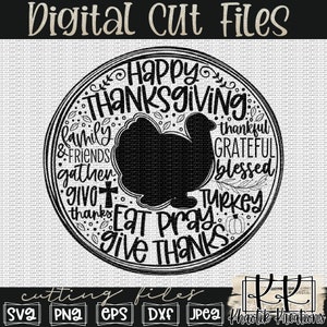 Thanksgiving Typography, Thanksgiving, Thanksgiving Subway Art, Happy ...