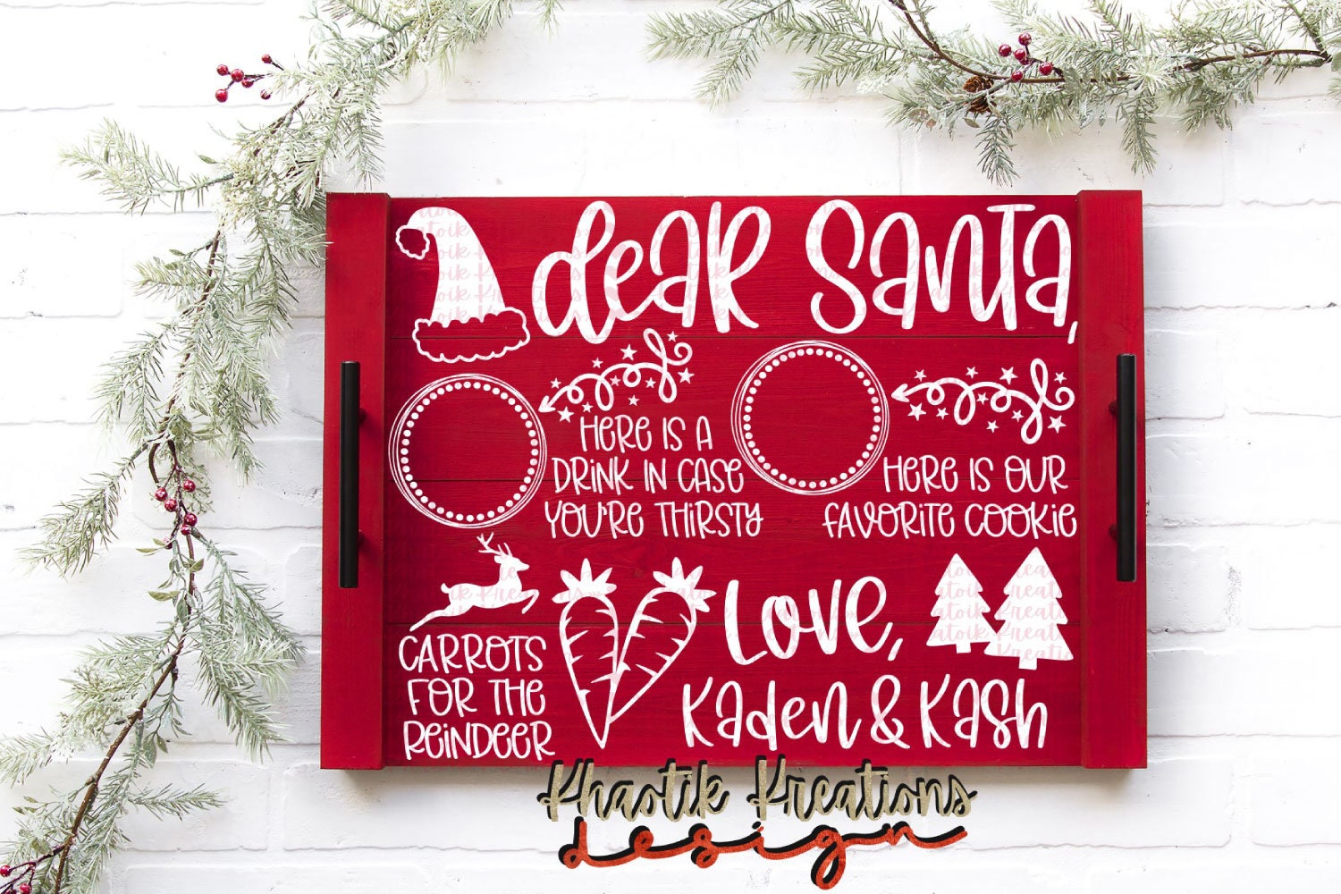 Santa Tray Svg Dear Santa Svg Dear Santa Tray Christmas | Etsy