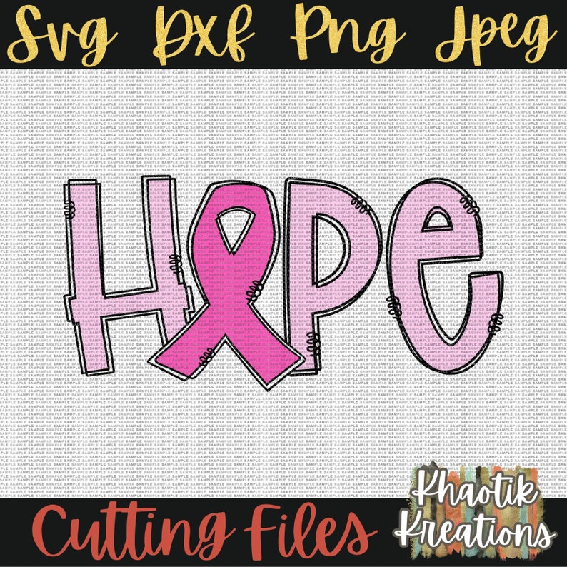 Hope Svg Breast Cancer Svg Pink Ribbon Svg Breast Cancer - Etsy