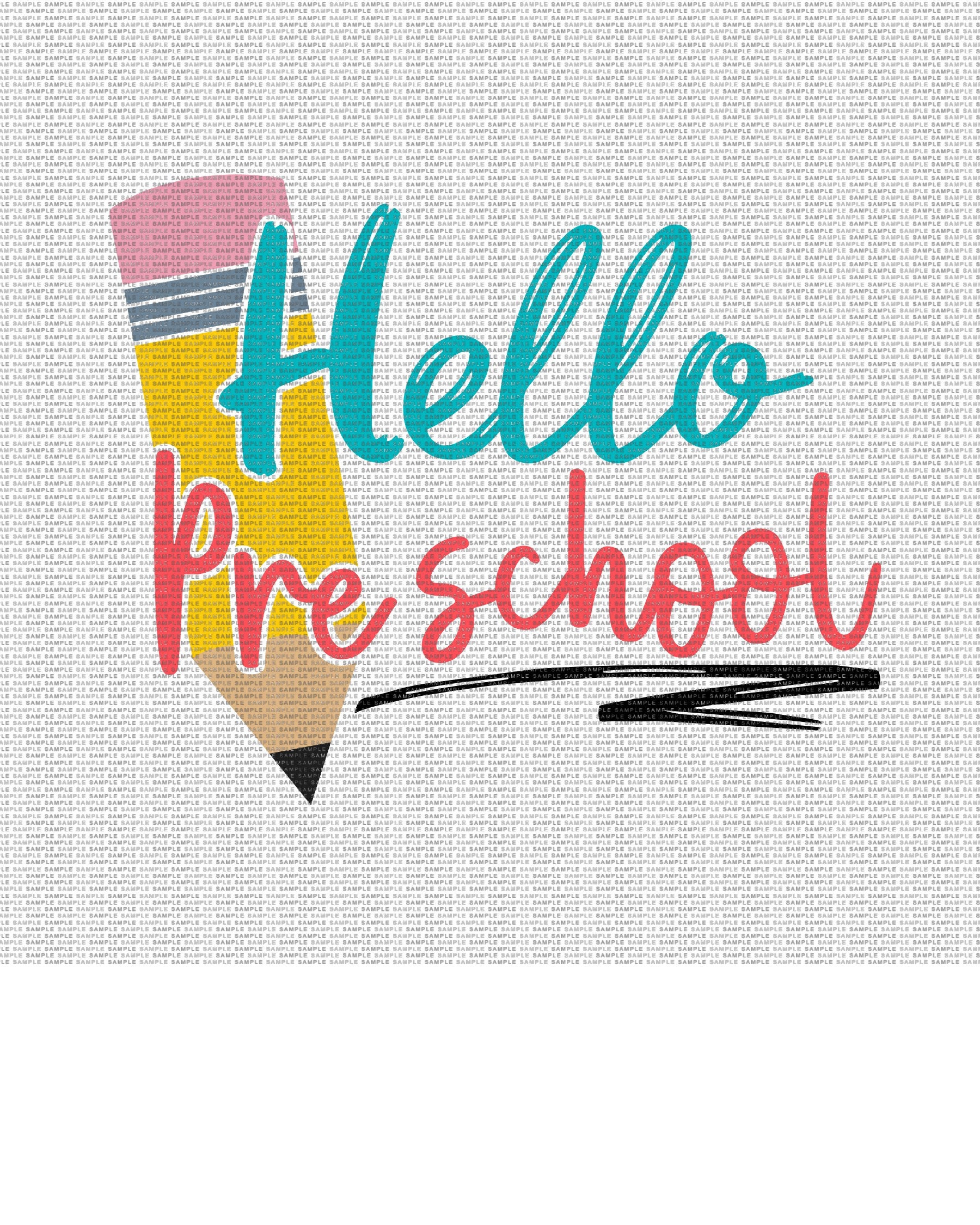 Hello Preschool Svg Back to School Svg Preschool Svg First Day | Etsy
