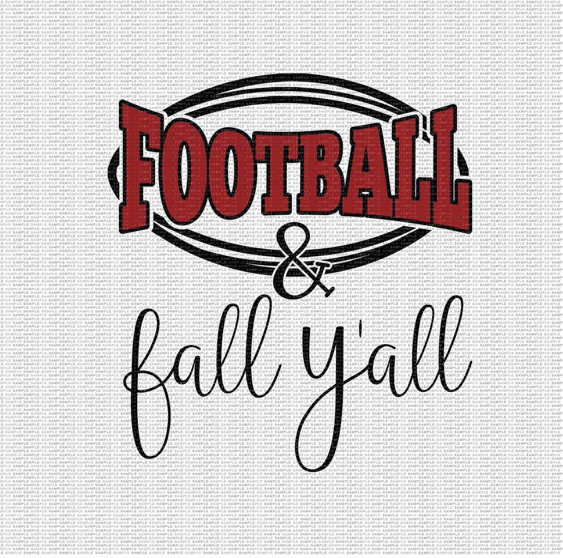 Football Svg Fall Svg Football and Fall Y'all Svg Fall | Etsy