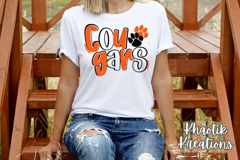 Cougars Svg, Football, Basketball, Sports Svg, Team Name, School Spirit ...