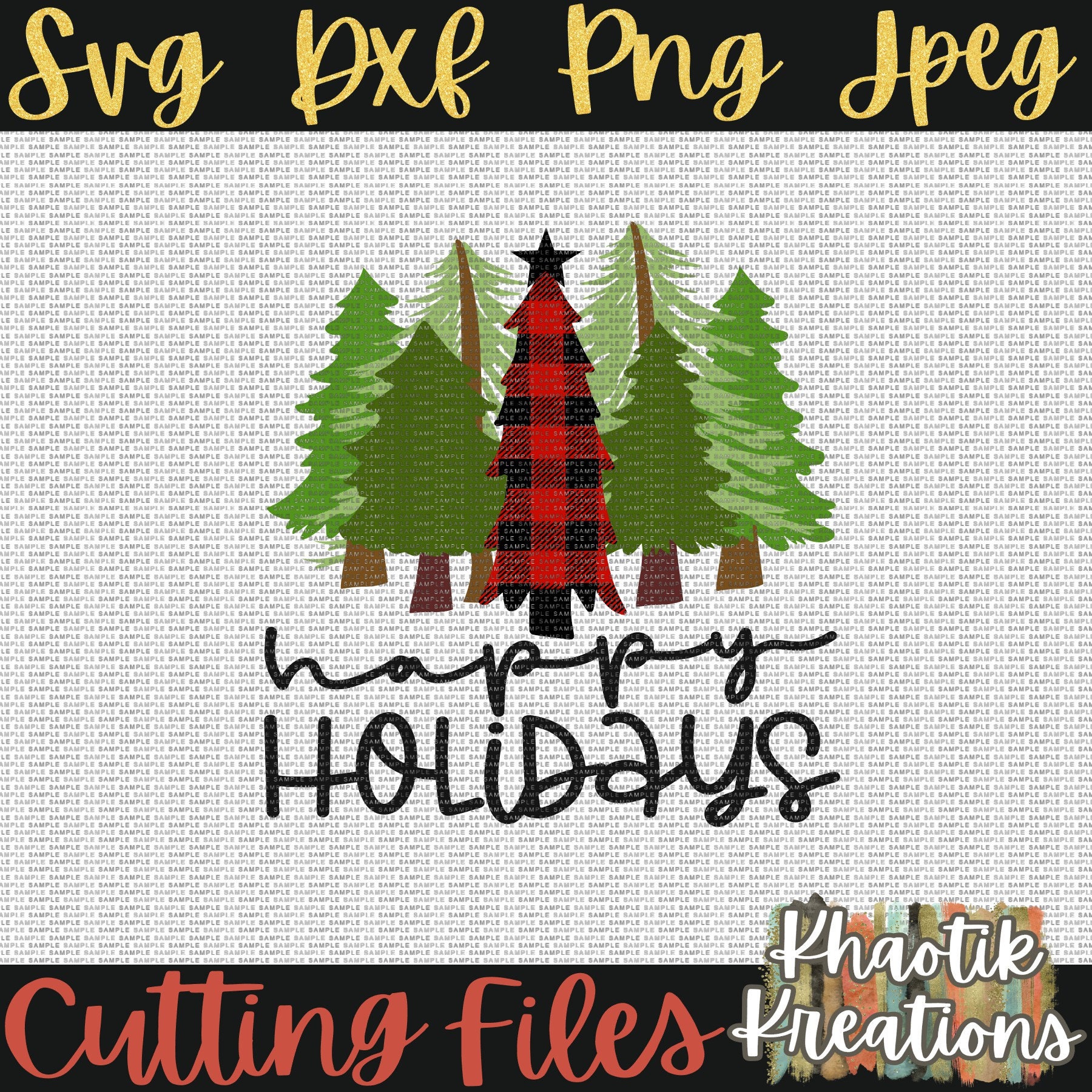 Happy Holidays Svg Christmas Svg Merry Christmas Svg | Etsy