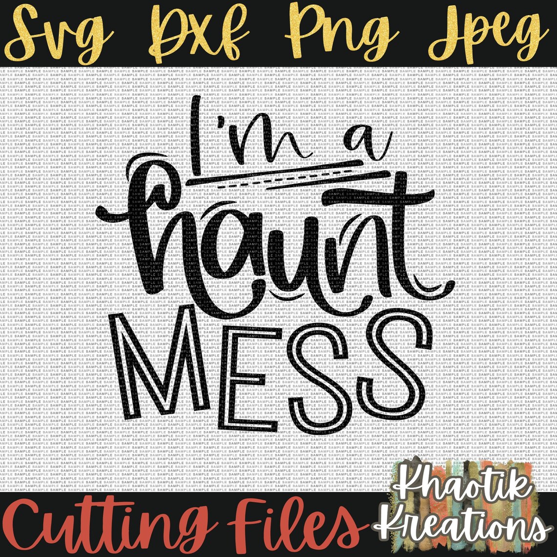 I'm a Haunt Mess Svg Halloween Svg Funny Halloween | Etsy
