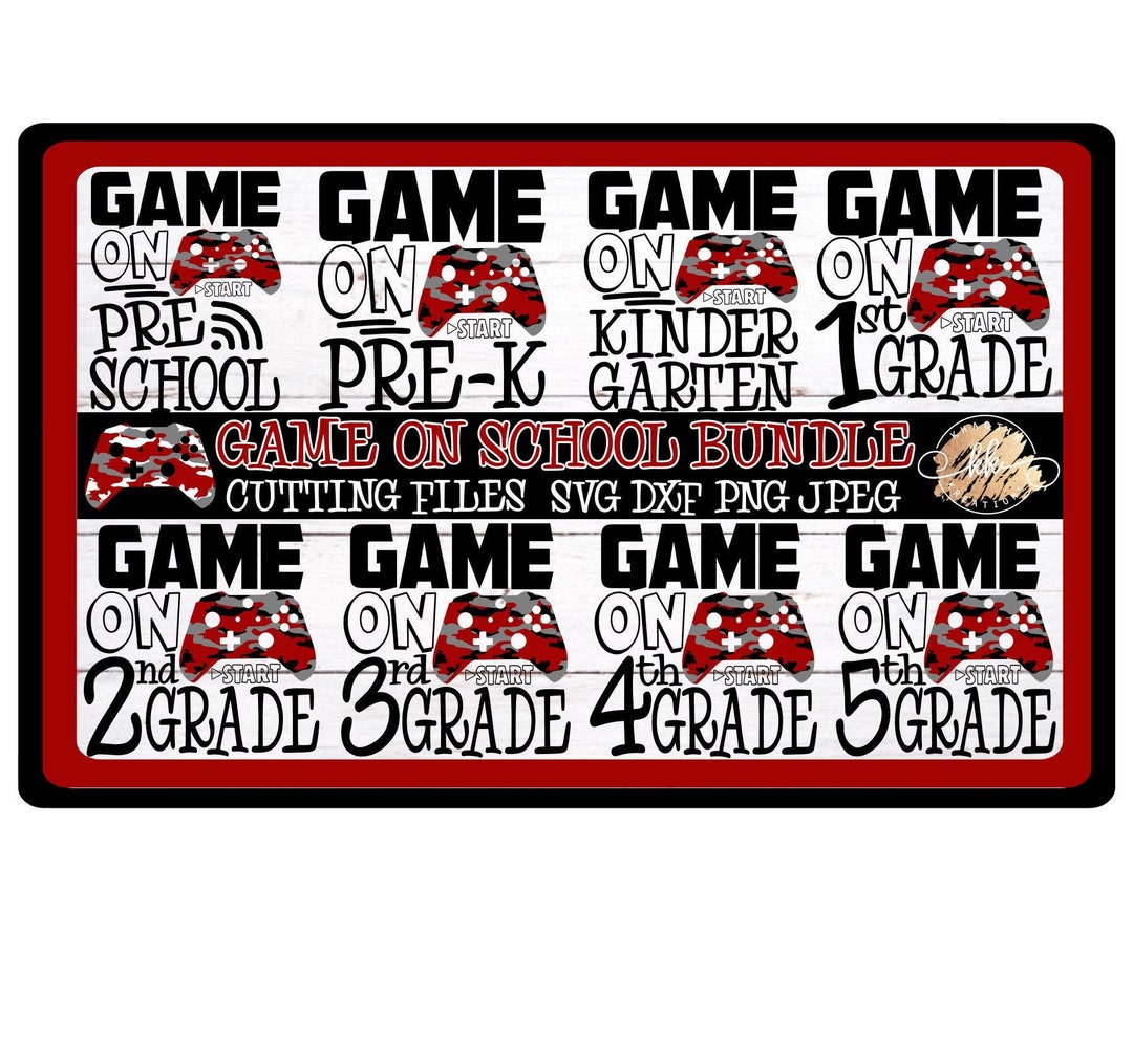 Game on School Svg Bundle Back to School Svg Bundle 1st Day of School ...