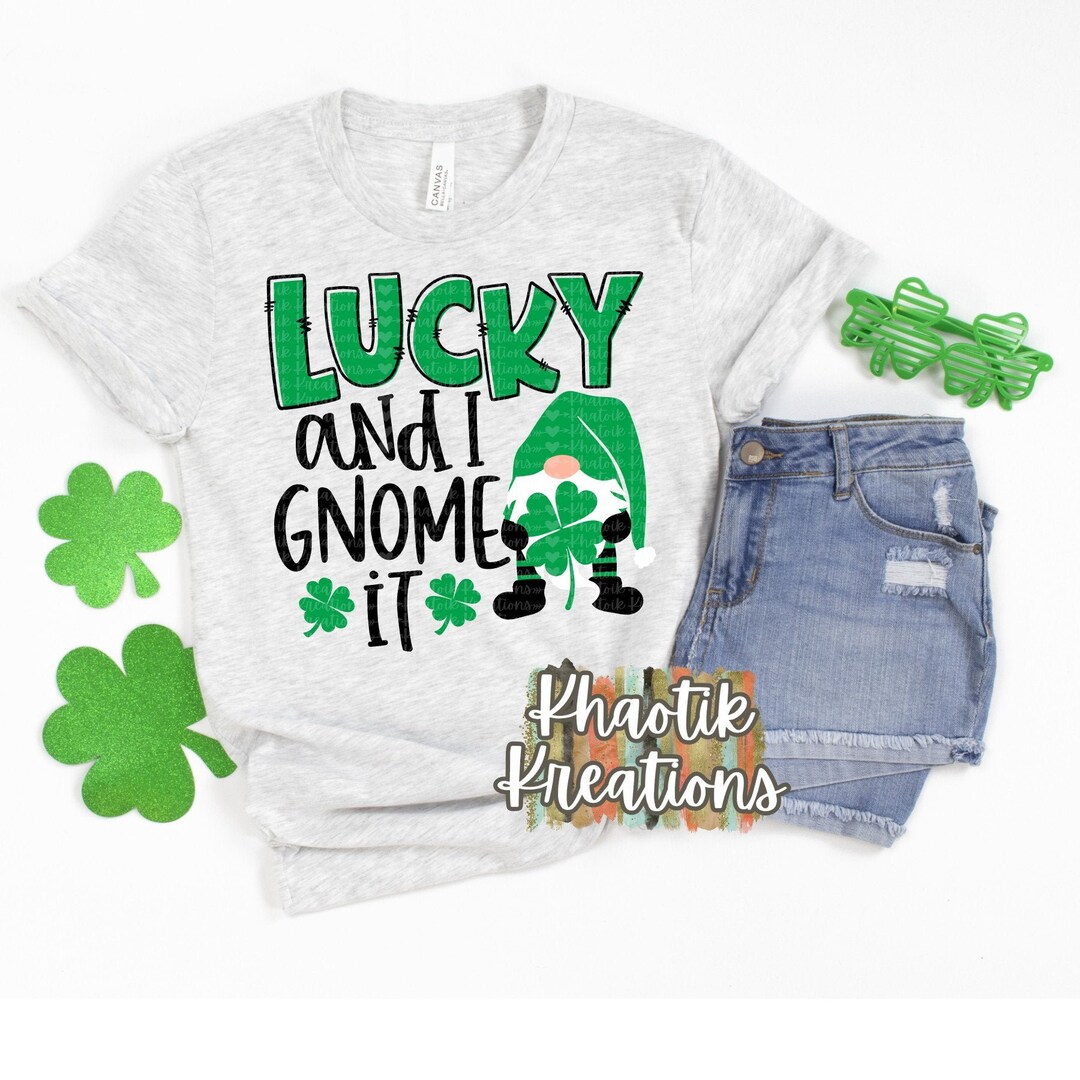 Lucky and I Gnome It Svg, St Patricks Svg, St Patricks Day Gnomes Svg ...