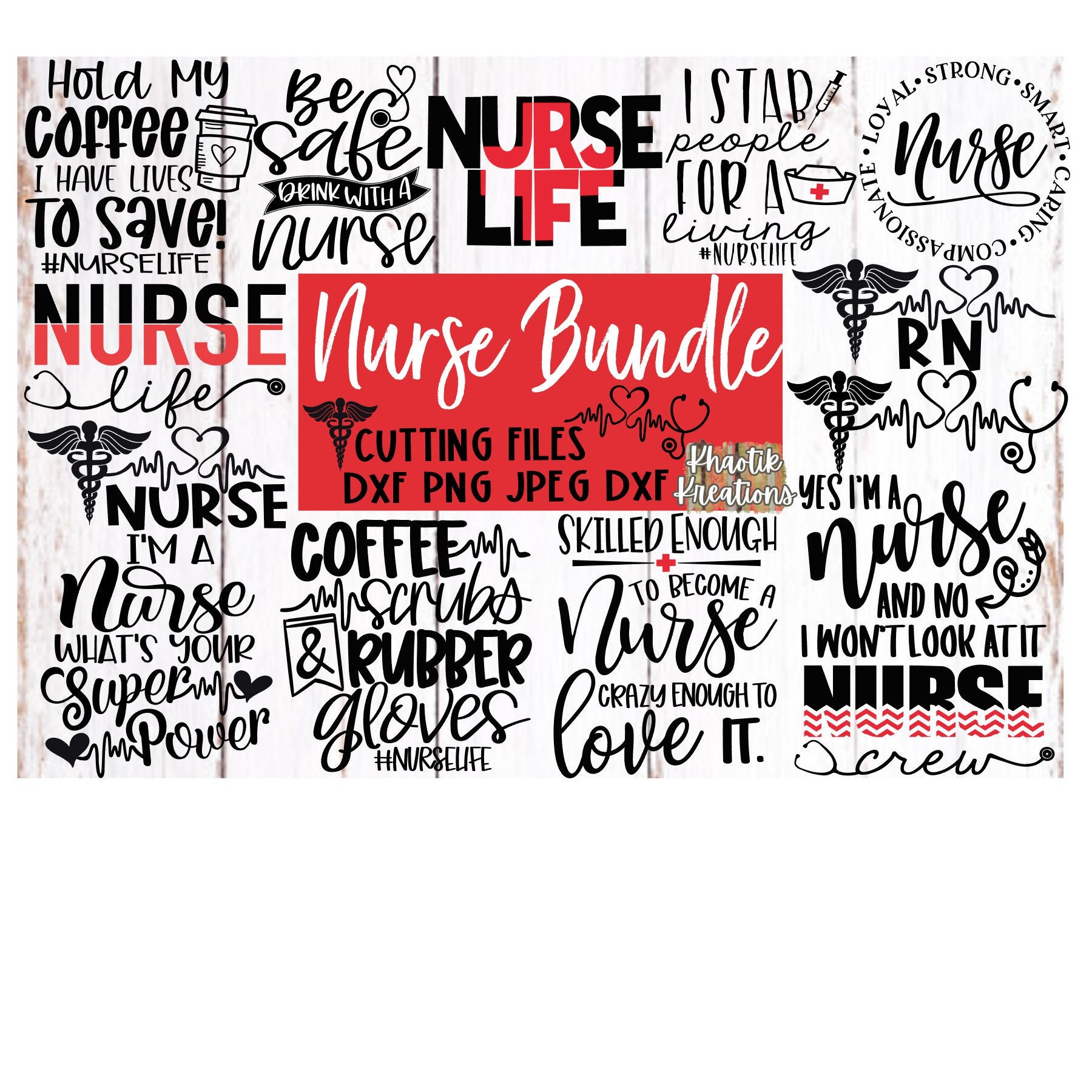 Nurse Bundle Svg, Nurse Svg, RN, Nursing, Stethoscope, Funny Nurse Svg ...