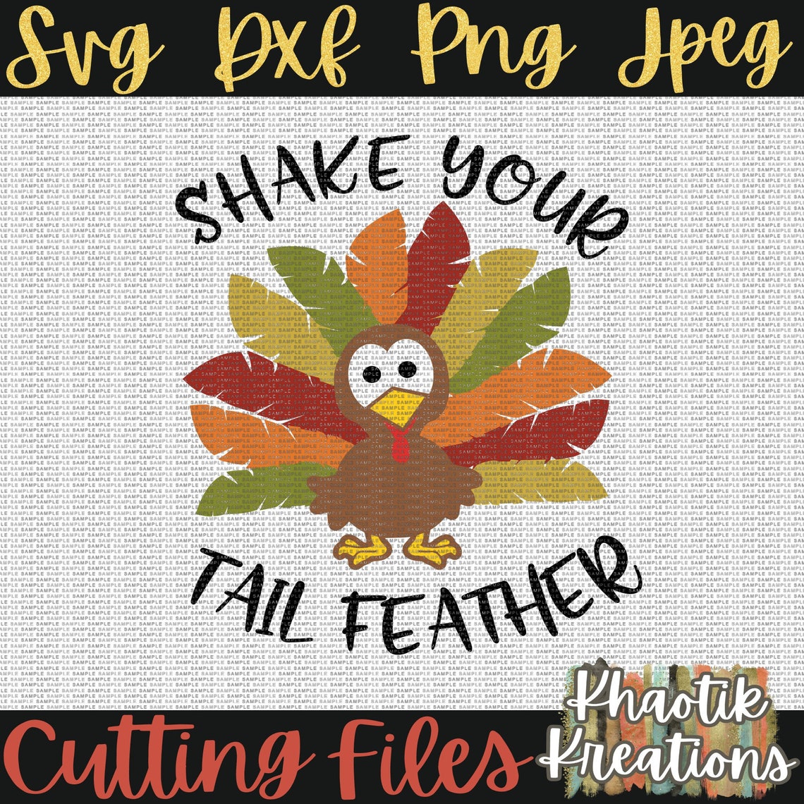 Shake Your Tail Feather Svg Thanksgiving Svg Turkey Svg | Etsy