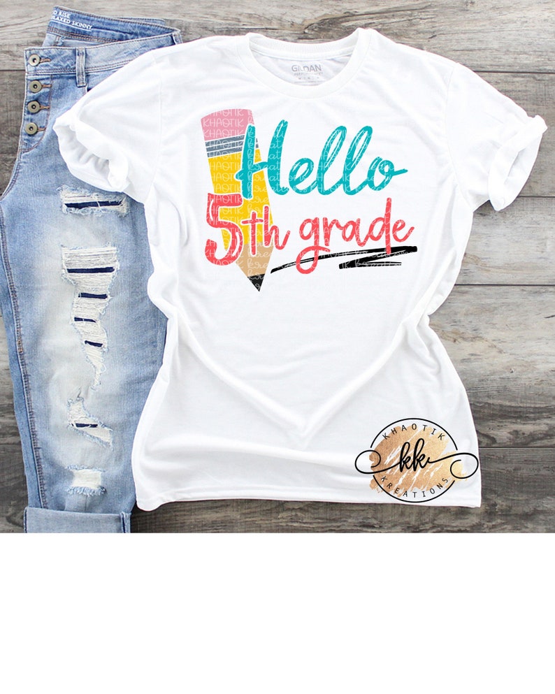 Hello 5th Grade Svg Back to School Svg 5th Grade Svg First Day | Etsy