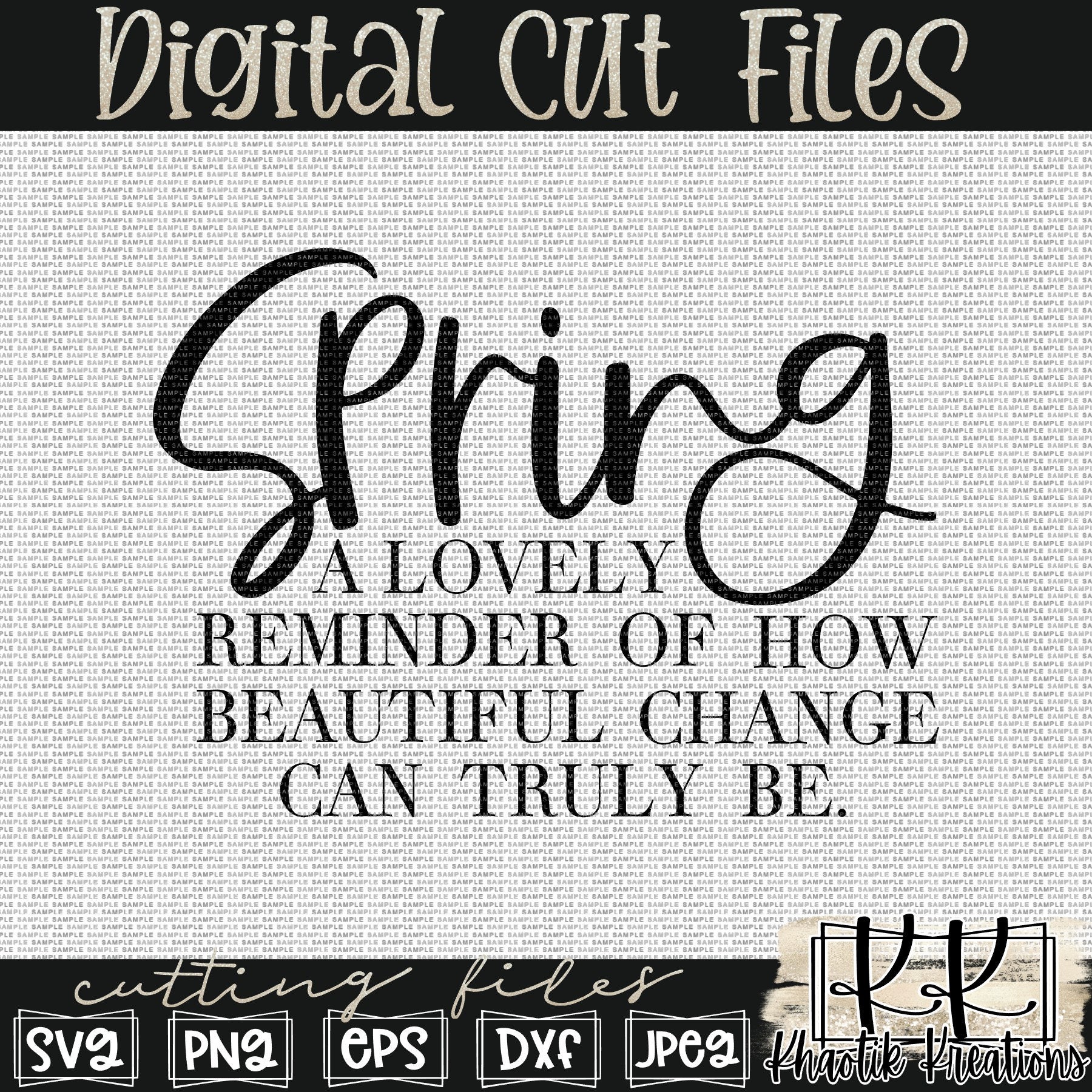 Spring a Beautiful Reminder Svg Spring Svg Hello Spring Svg - Etsy
