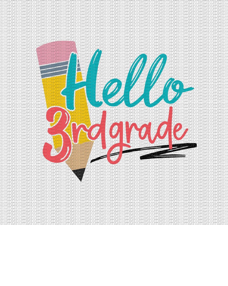 Hello 3rd Grade Svg Back to School Svg 3rd Grade Svg First Day - Etsy