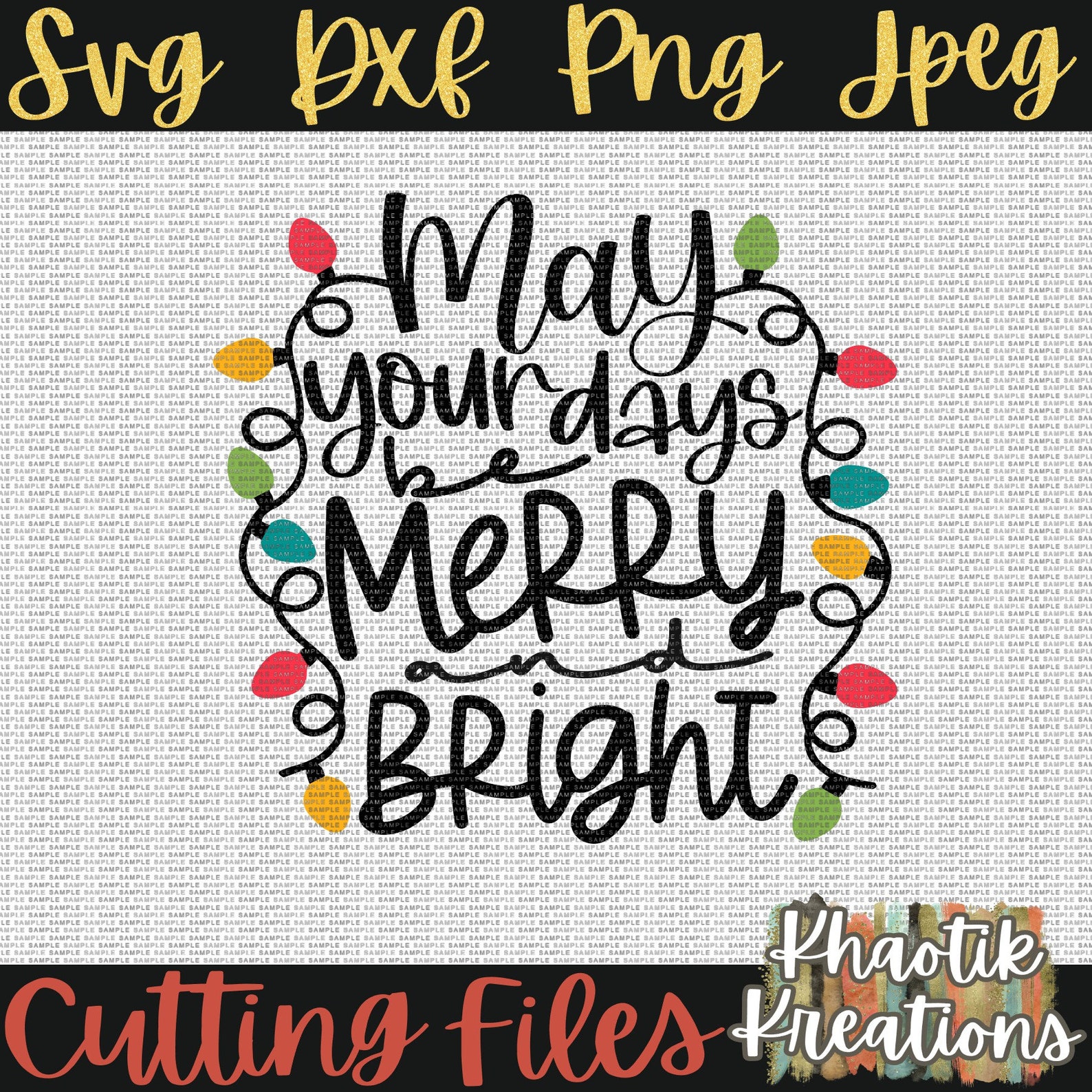 May your Days be Merry and Bright Svg Merry & Bright Svg | Etsy