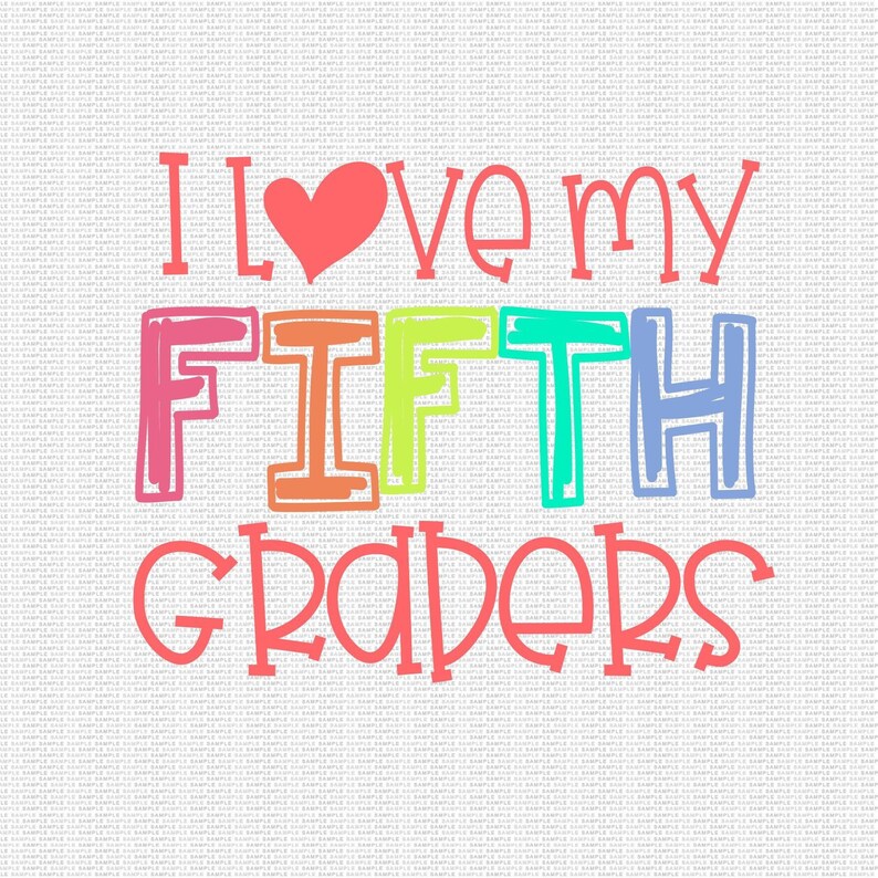 I Love My Fifth Graders Svg Fifth Grade Svg Teacher Svg School | Etsy