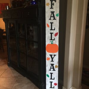 Vertical Happy Fall Y'all, Vertical Signs, Vertical Svg, Fall Svg,dxf ...