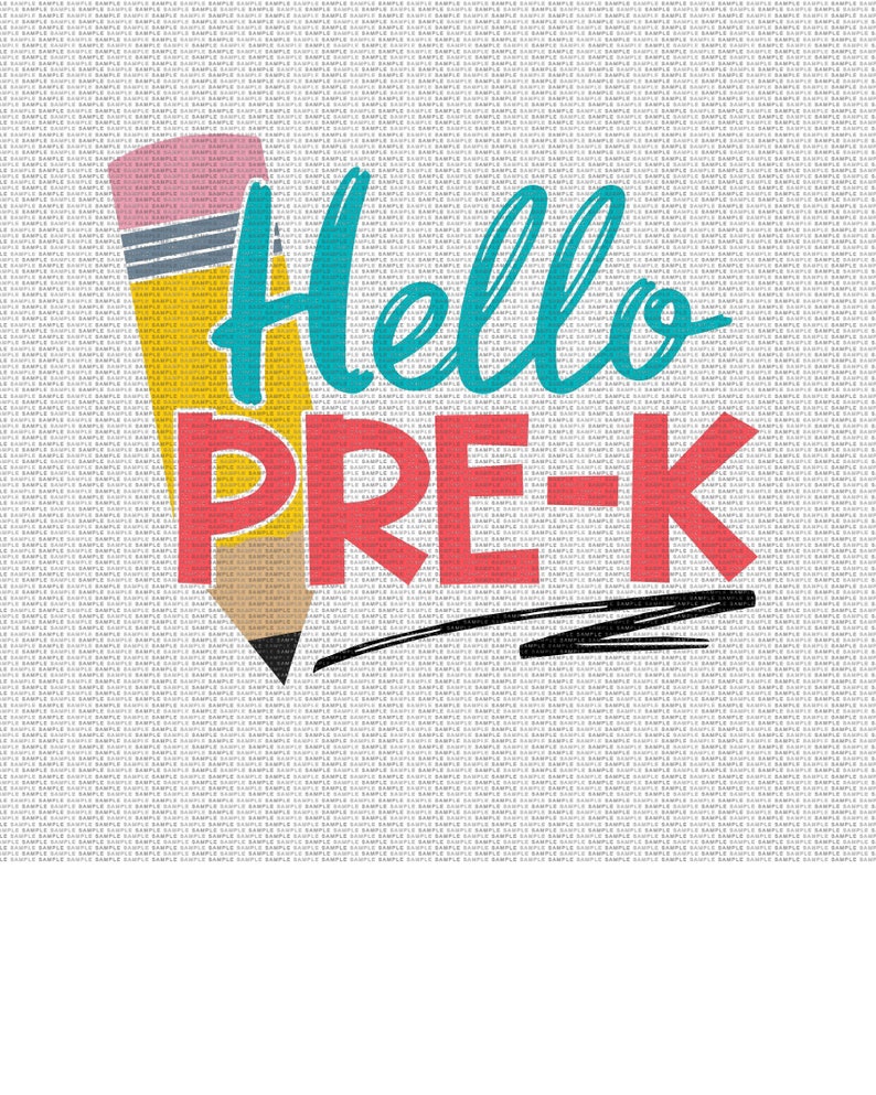 Hello Pre-k Svg Back to School Svg Pre-k Svg First Day of - Etsy