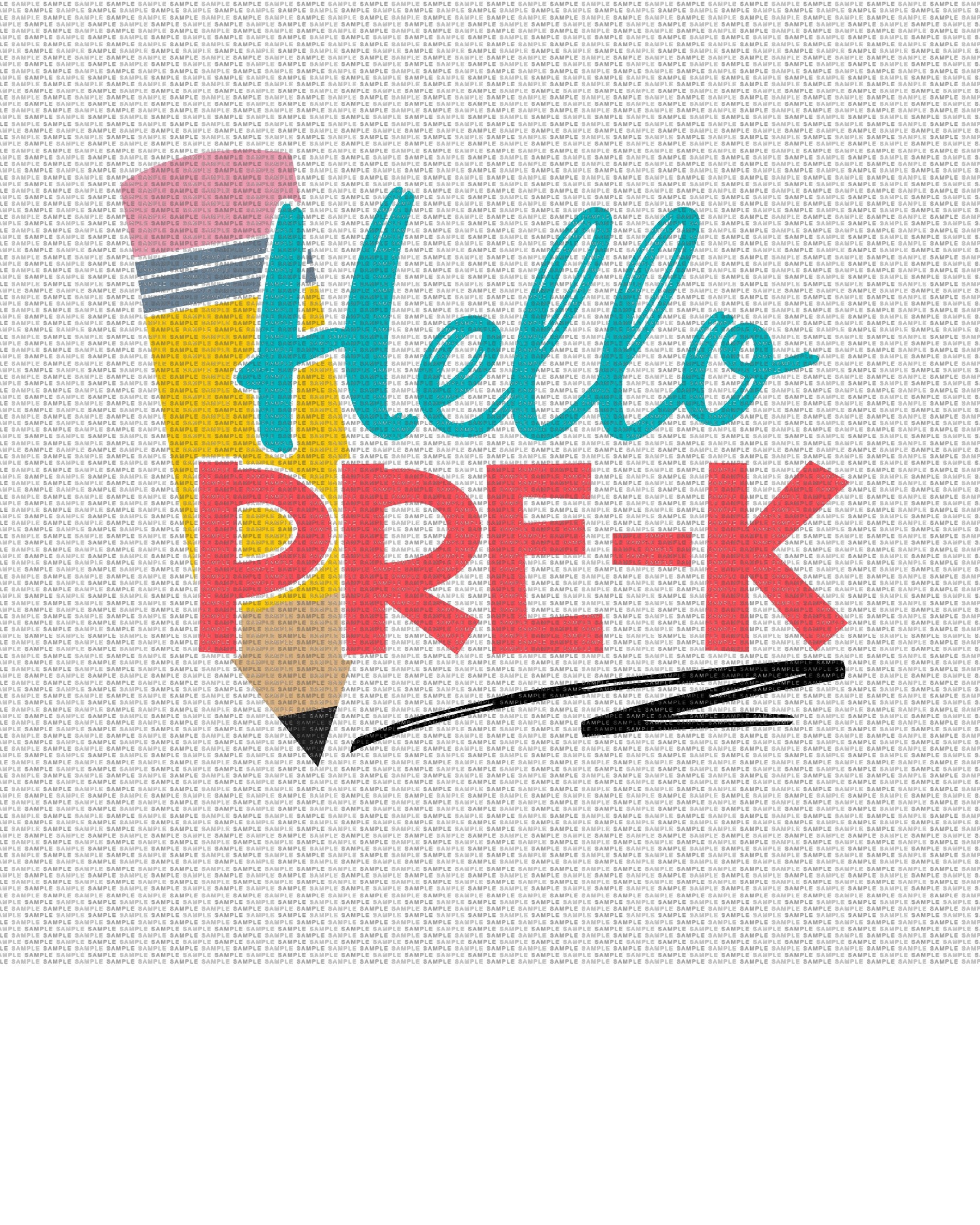Hello Pre-k Svg Back to School Svg Pre-k Svg First Day of | Etsy