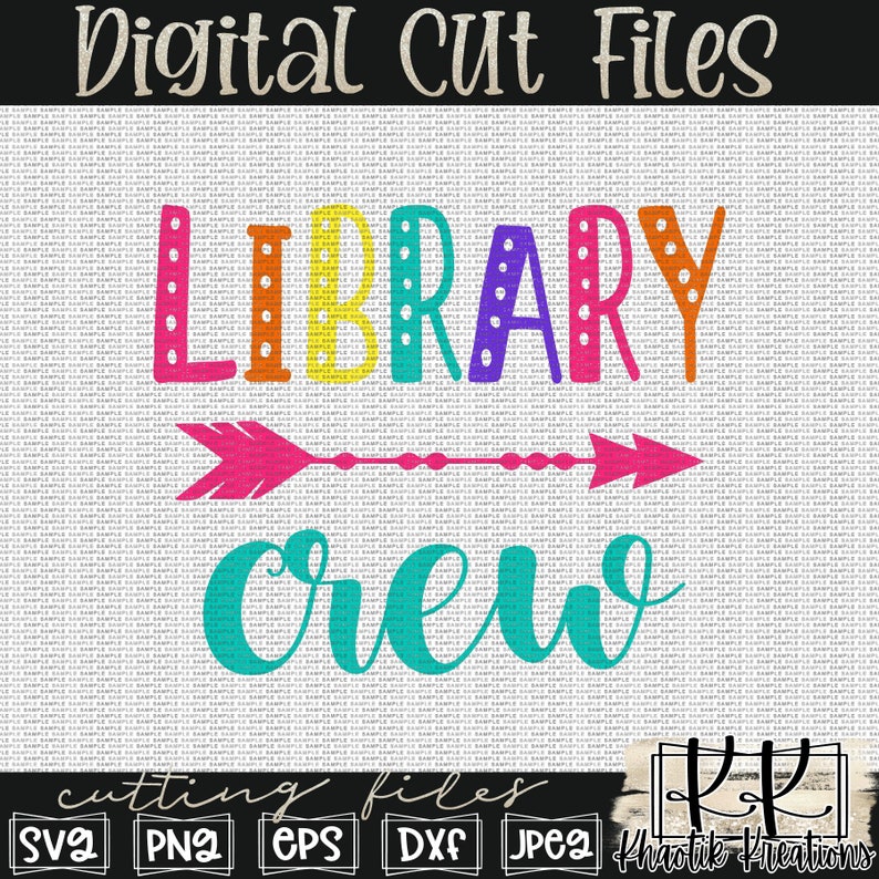 Library Svg Library Crew Svg Back to School Svg First Day | Etsy