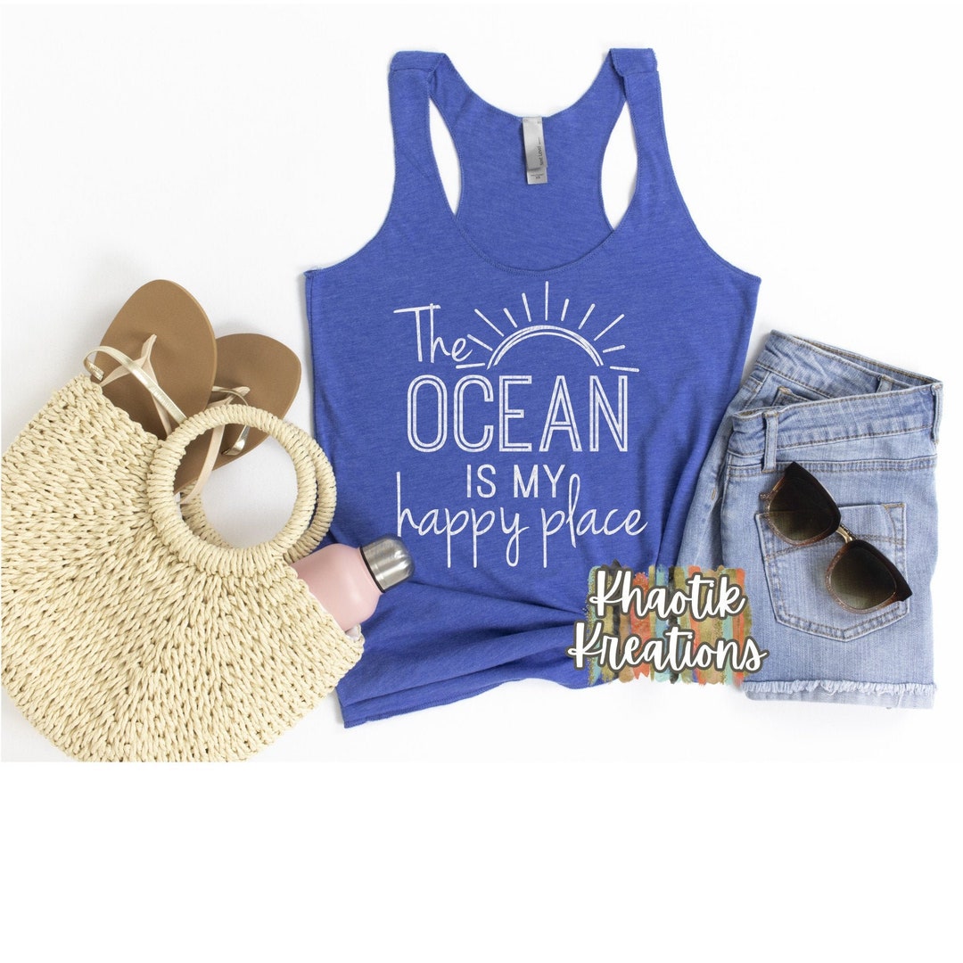 The Ocean is My Happy Place Svg Ocean Svg Vacation Svg - Etsy