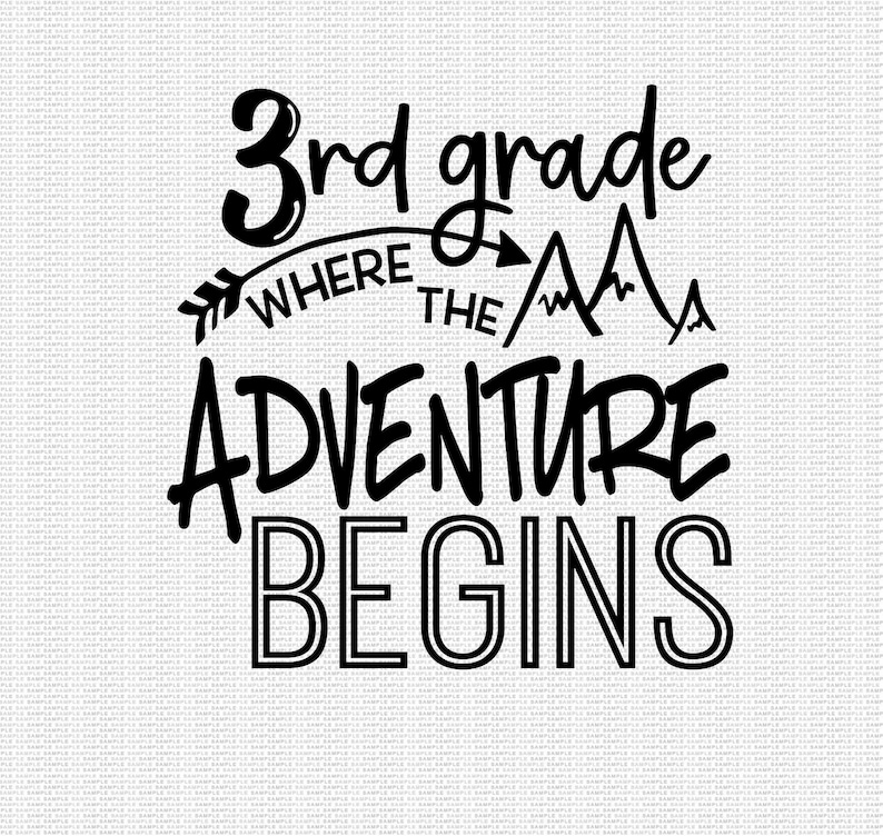 3rd Grade Where the Adventure Begins Svg 3rd Grade Svg Back to School ...