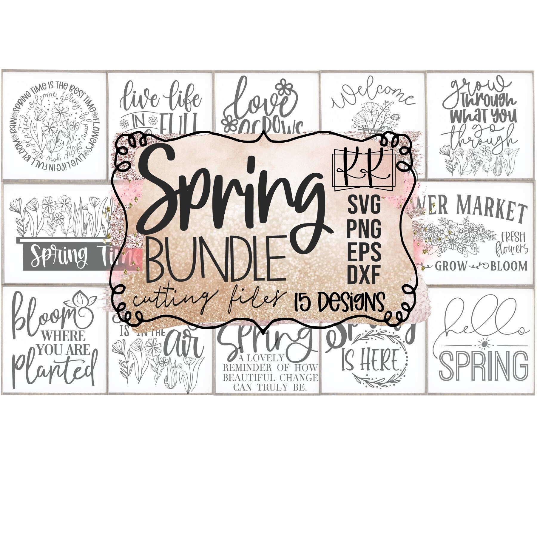 Spring Bundle Svg Spring Svg Hello Spring Bloom Where You | Etsy