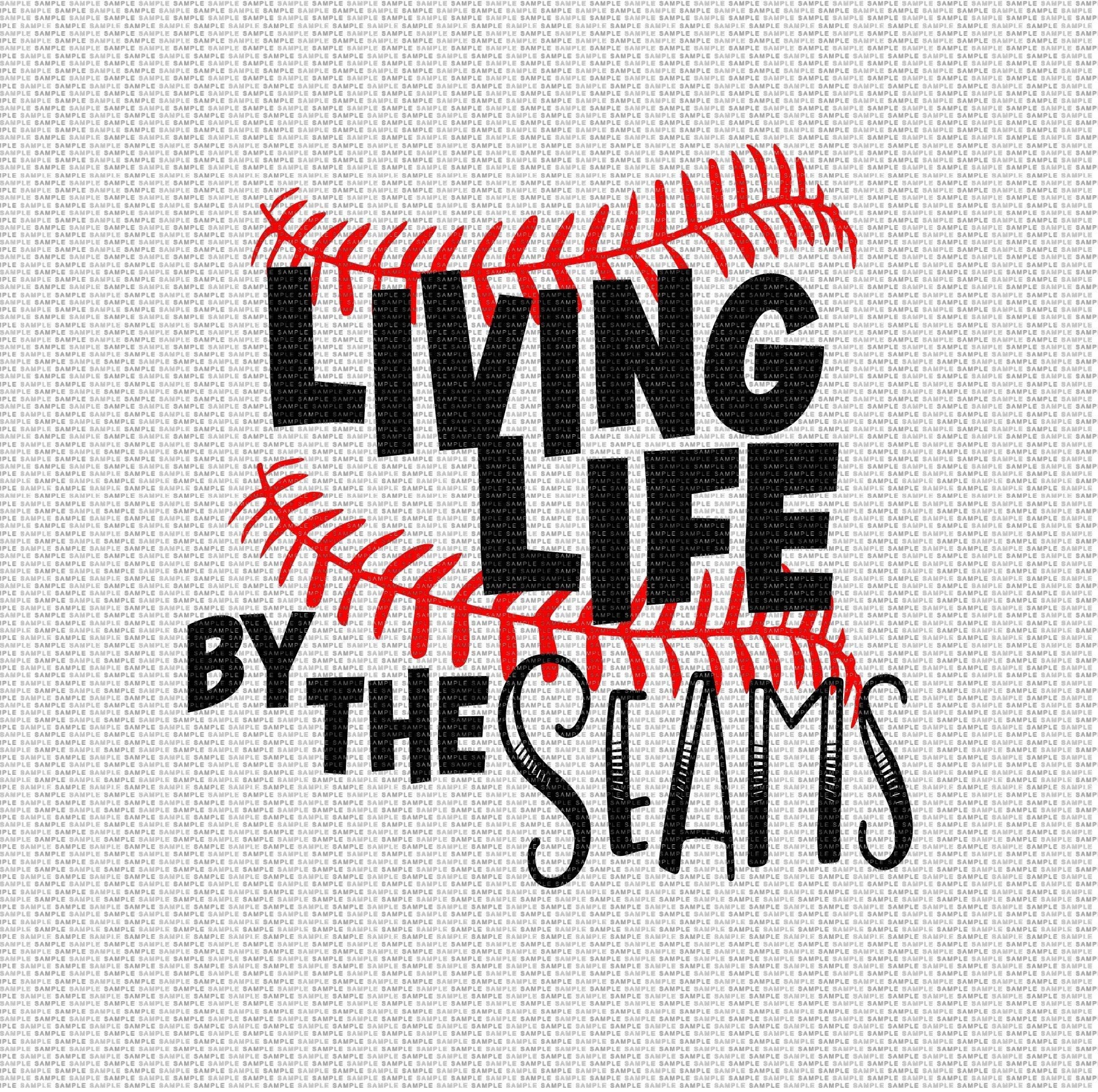 Living Life by the Seams Svg Baseball Svg Baseball Mom Svg - Etsy