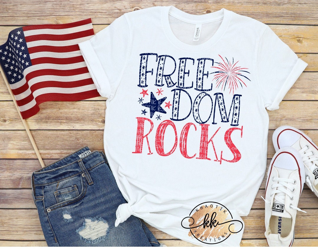 Freedom Rocks Svg 4th of July Svg Independence Day Svg USA Svg America ...