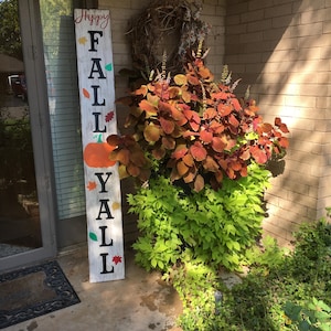 Vertical Happy Fall Y'all, Vertical Signs, Vertical Svg, Fall Svg,dxf ...