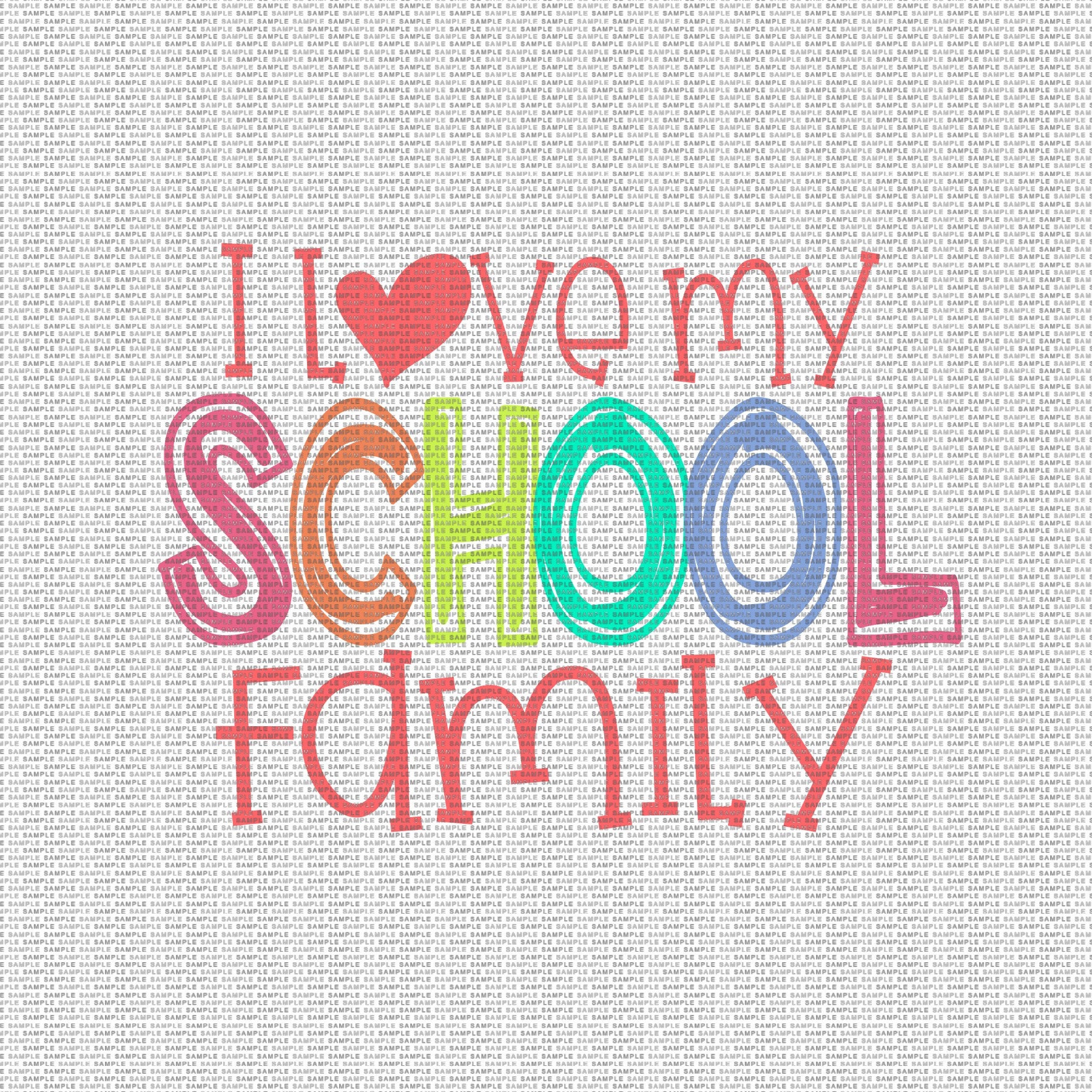 I Love My School Family Svg School Family Svg Teacher Svg - Etsy