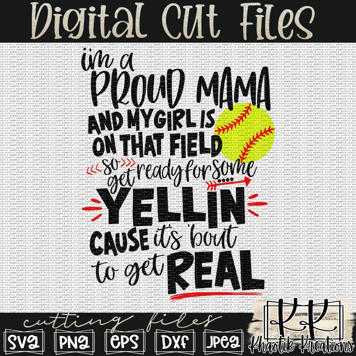 Proud Softball Mama Svg Softball Svg Softball Mom Svg - Etsy