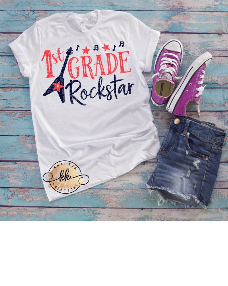 1st Grade Rockstar Svg 1st Grade Svg Back to School Svg First | Etsy