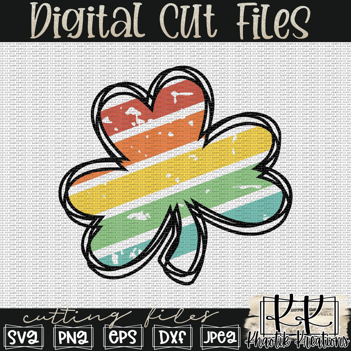 Distressed Clover Svg Rainbow Svg Distressed Rainbow St. - Etsy