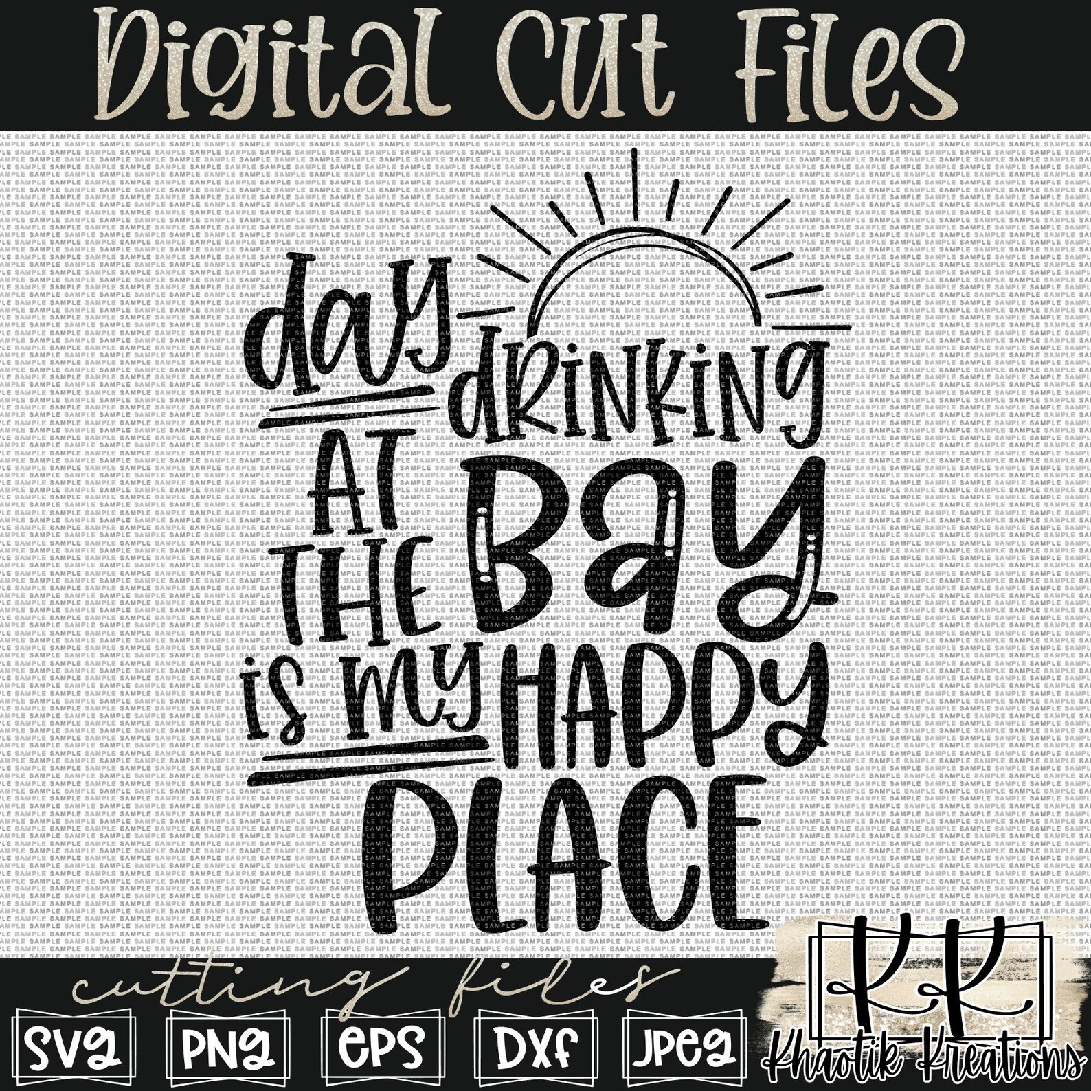 Day Drinking at the Bay Svg, Beach Svg, Summer Svg, Vacation Svg, the ...